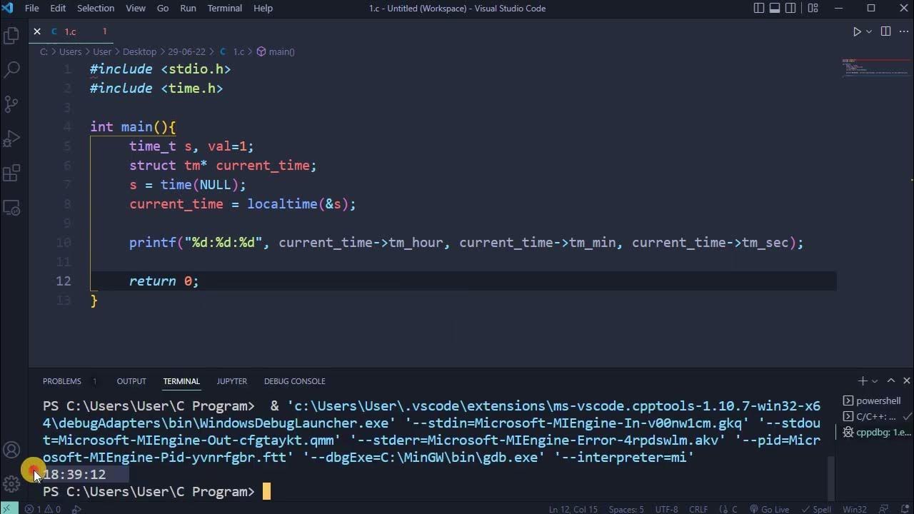 How To Print Local Time In C Programming Language Youtube