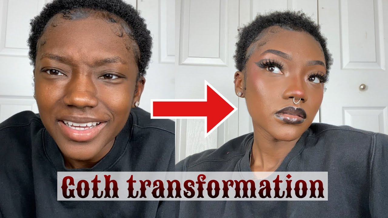 Black girl tries GOTH MAKEUP! - YouTube
