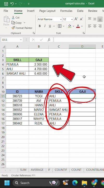 TUTORIAL MENGGUNAKAN RUMUS VLOOKUP PADA MS. EXCEL #belajarexcel #exceltips #excelindonesia # ...