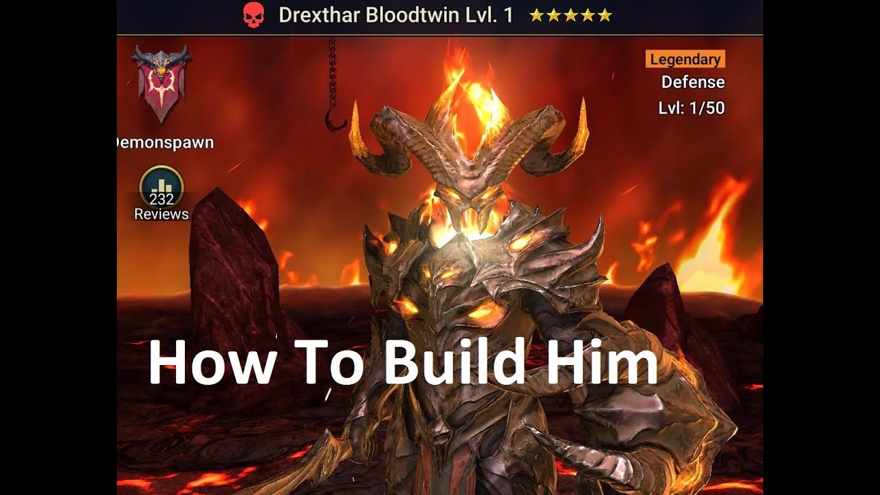 Drexthar Bloodtwin - How To Build Him Raid Shadow Legends - YouTube
