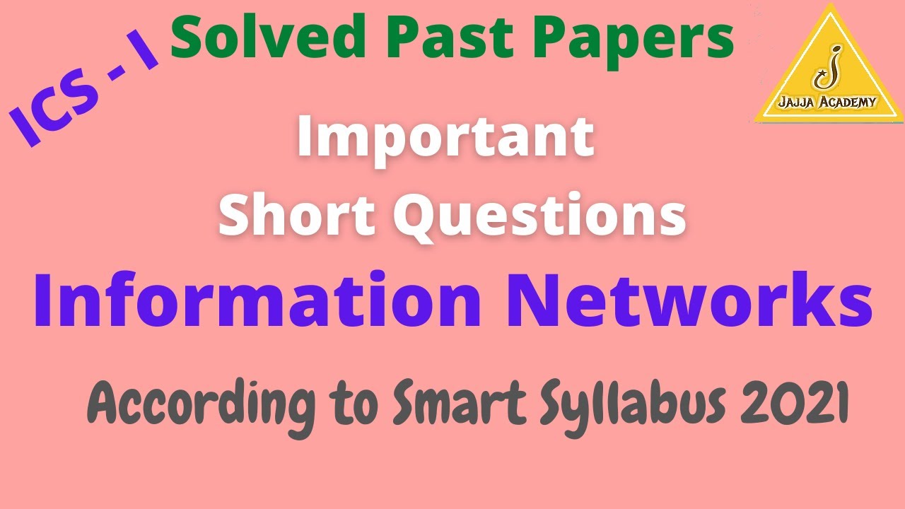 Important Short Questions 1st year 2021| Past Paper First Year Computer Science| Chapter 2 - YouTube
