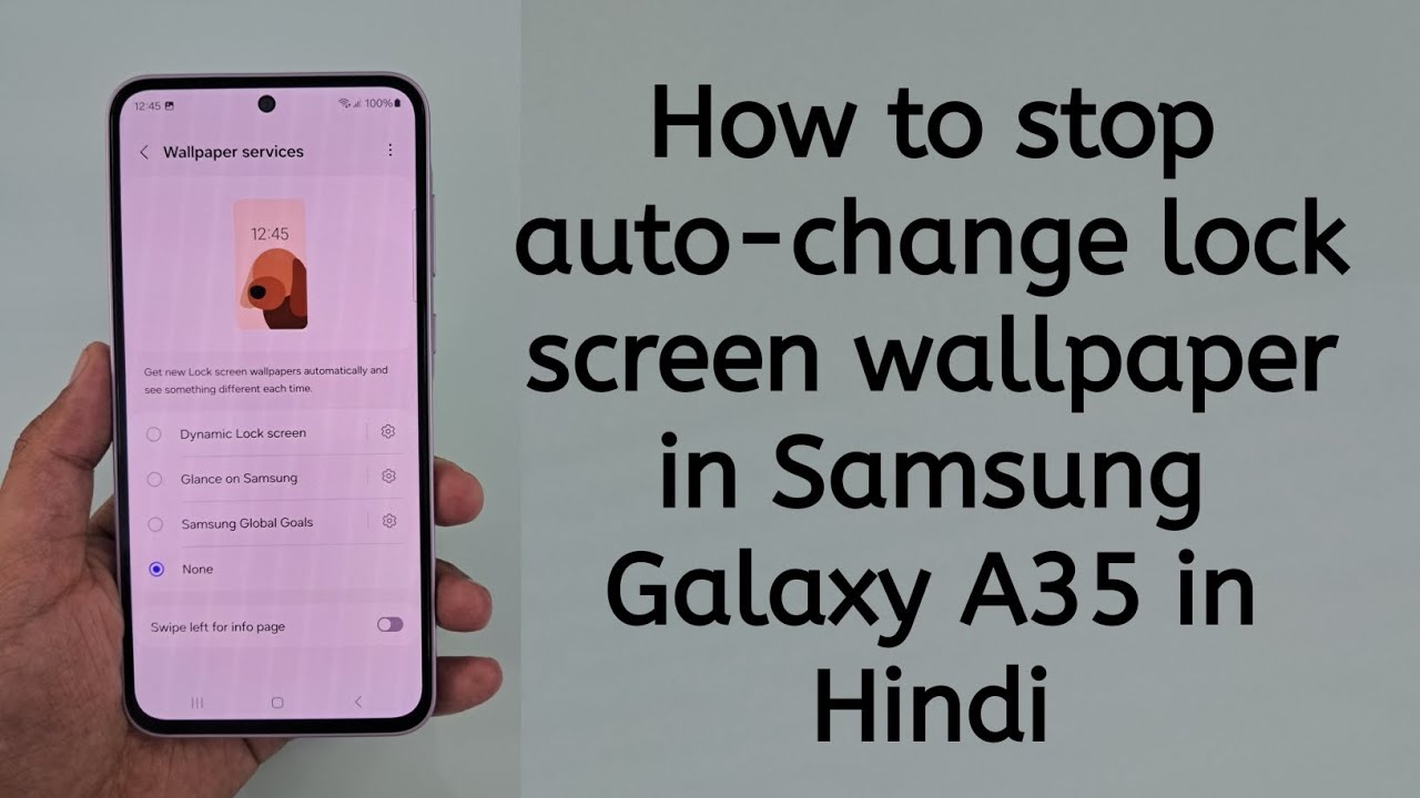 How to stop auto-change lock screen wallpaper in Samsung Galaxy A35 # ...