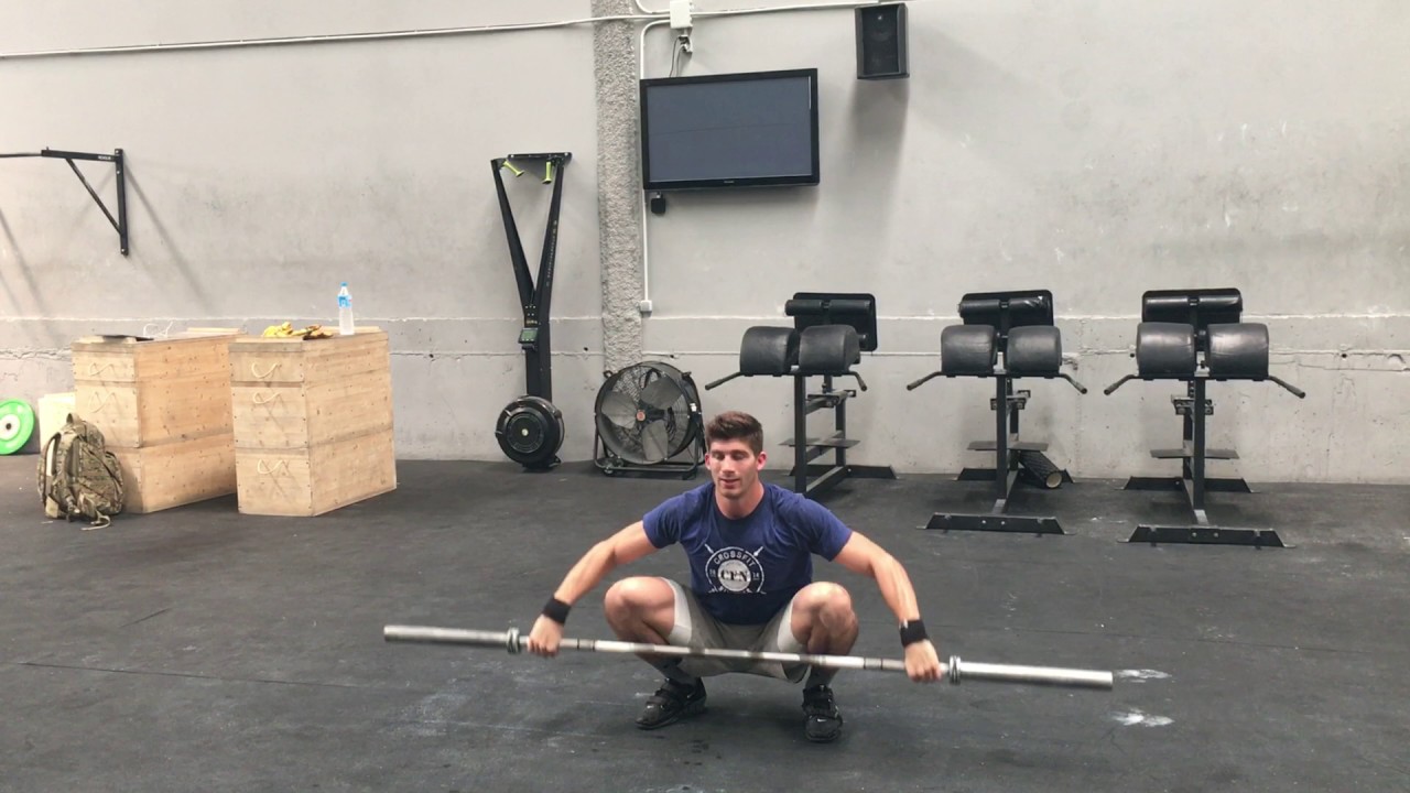 Muscle Snatch into Sots Press from bottom position by Charles Glorieux ...