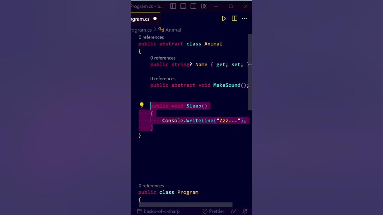 Abstract Class In C Youtube