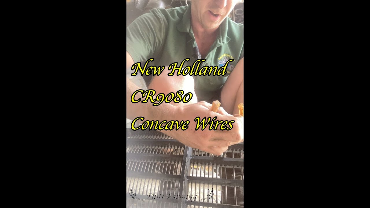 New Holland CR9080 Concave Wires - YouTube