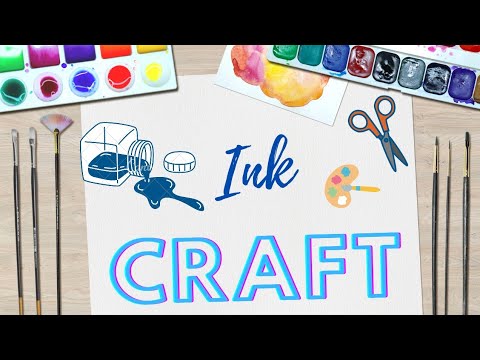 Easy Ink Craft with papper , Ink & Thread || Ink art || Paper craft ...