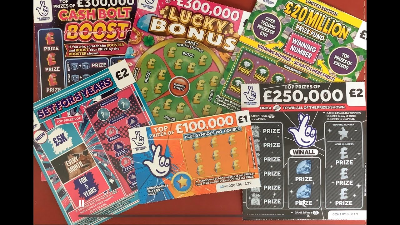 🤑🤑Another mix of cards, 6 of the UK National Lottery scratch cards, can ...