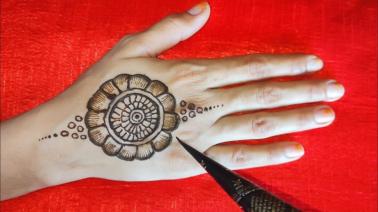 very simple mhandi design for back side hand // new stylish beautiful ...