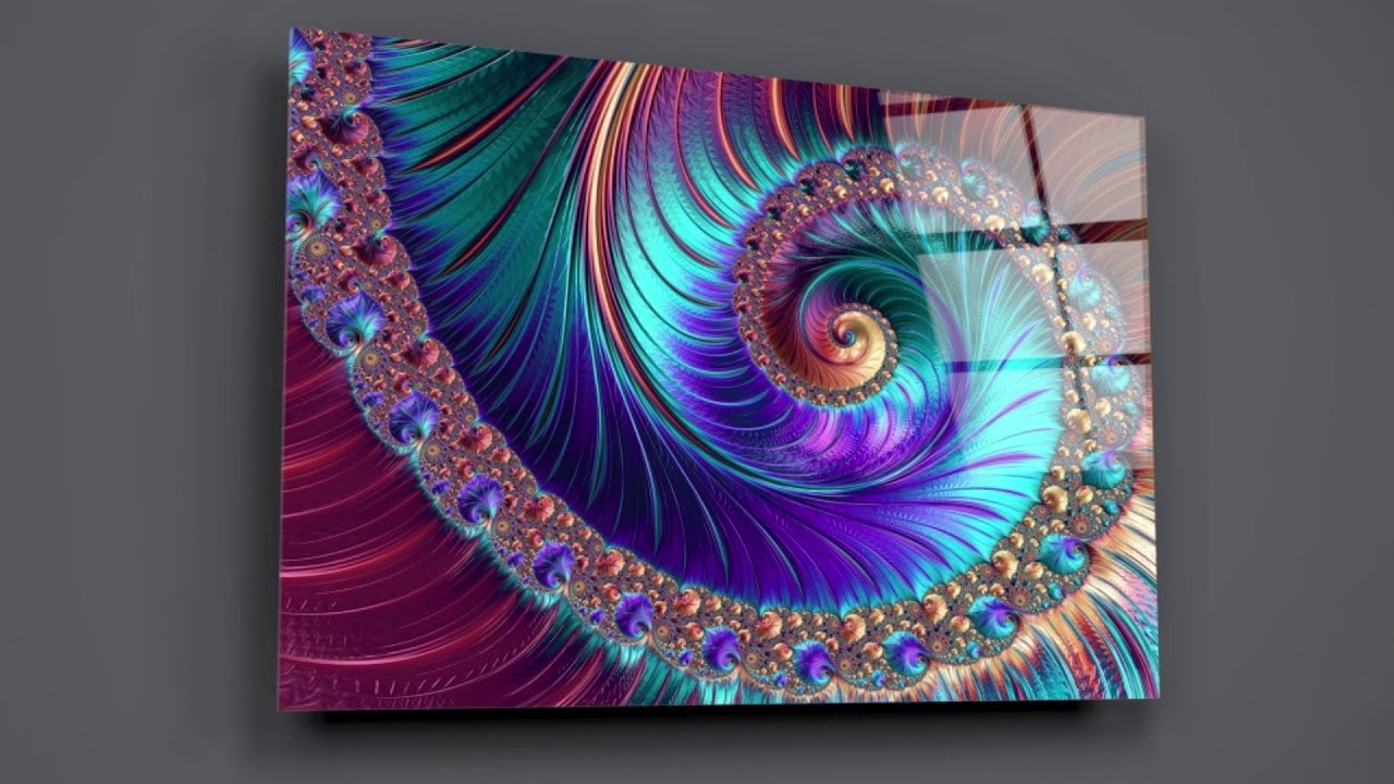 Abstract UV Printed Glass Printing Wall Art - YouTube