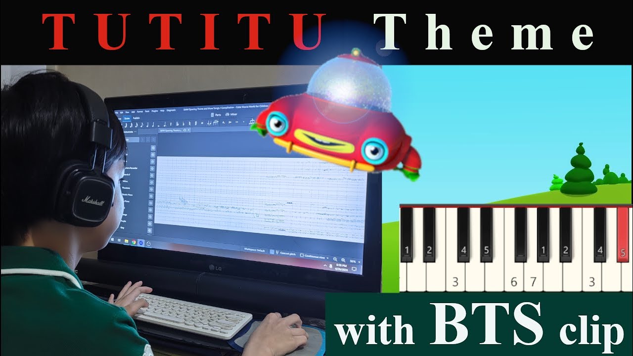 Tutitu Theme Song with BTS Clip | Piano Tutorial - YouTube