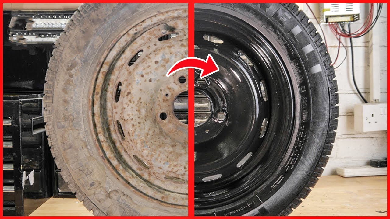 Perfect Wheel & Tire Renew Working Process with Skillful Worker. Modern ...