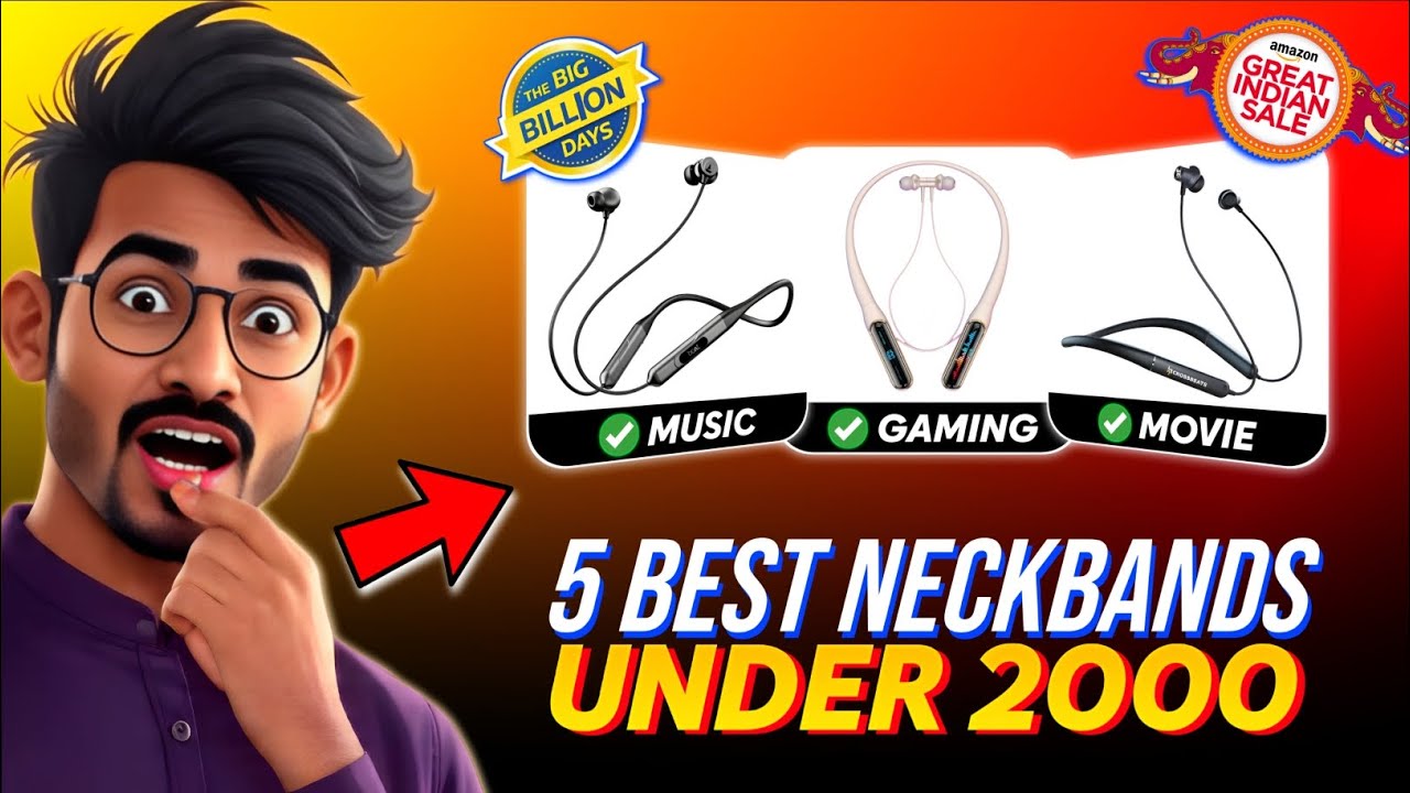 🔥 Top 5 Best Neckbands Under ₹2000 (2025) | Sound, Gaming & Calling ...