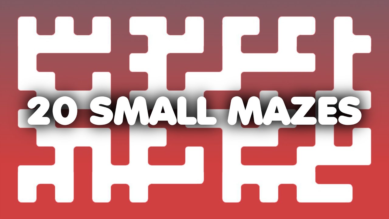 A-Maze-ing Puzzle Solving | 20 Small Mazes - YouTube