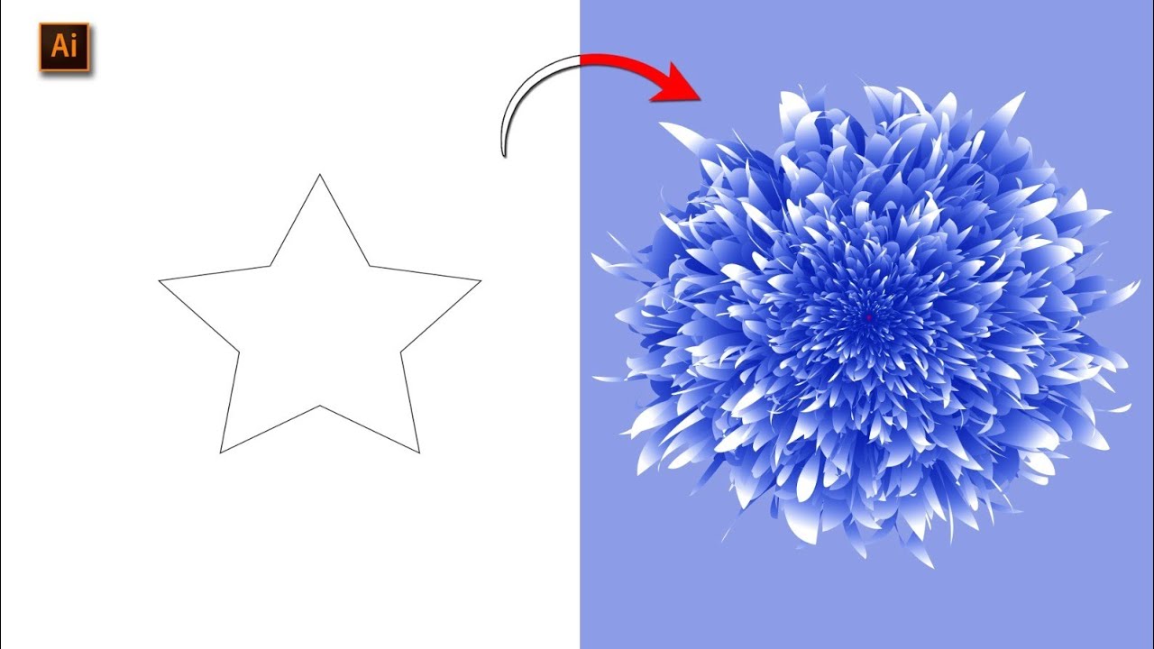 How to Create a Beautiful Flower Vector in illustrator - YouTube