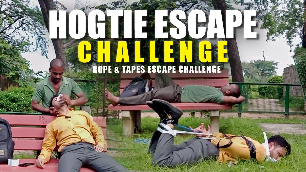 HOGTIE ESCAPE CHALLENGE | Rope & Tape Escape Challenge 💀# ...
