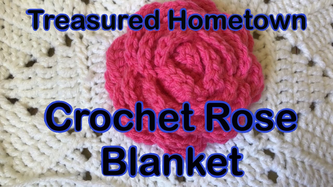 Crochet Rose Flower Blanket - YouTube