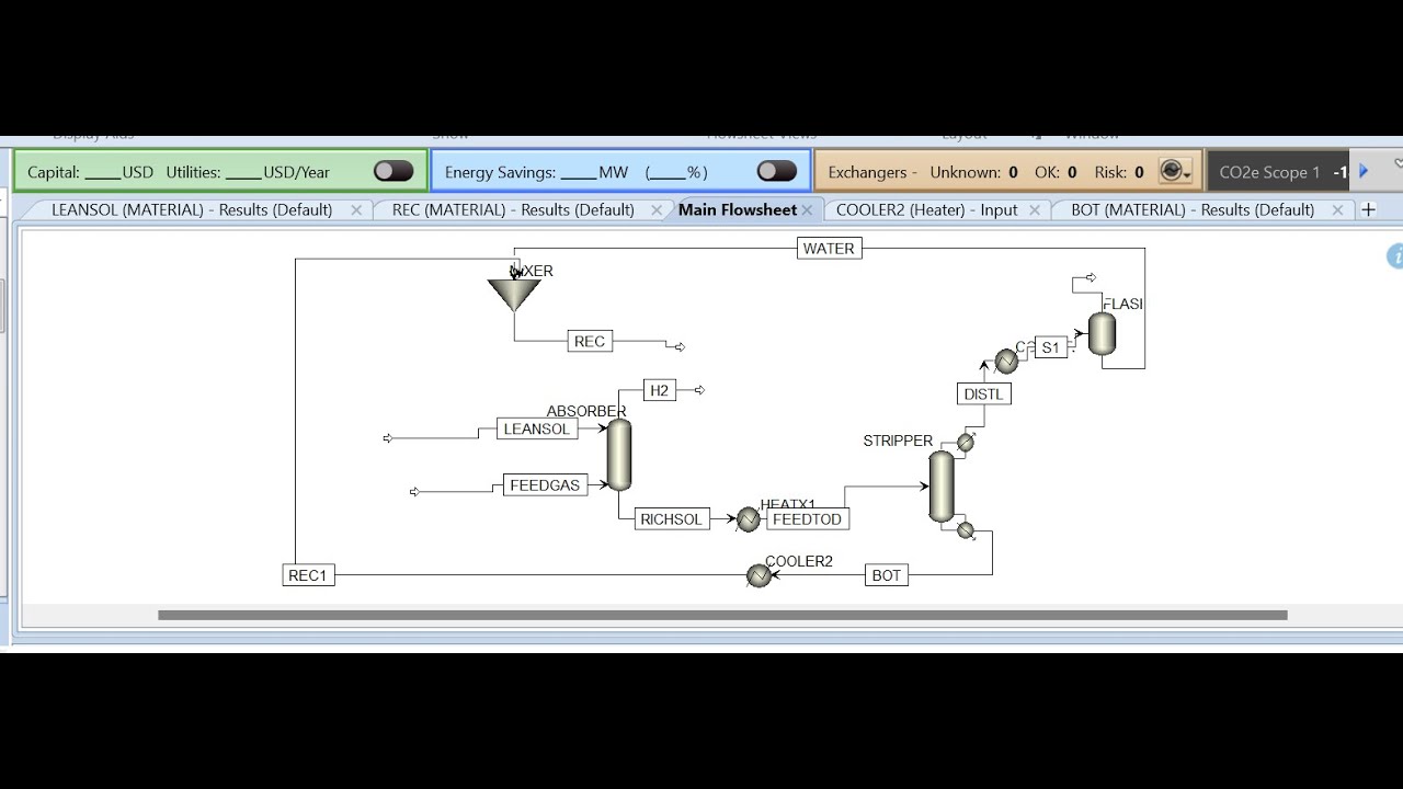 CO2 Capture using MDEA in ASPEN Plus V14 Part 1 - YouTube