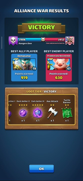 Empires and Puzzles - war results and rewards - YouTube