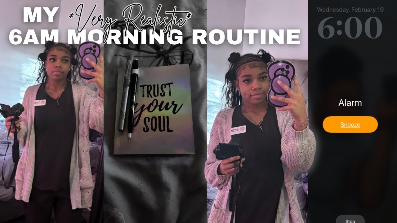 MY *very realistic* 6AM MORNING ROUTINE - YouTube
