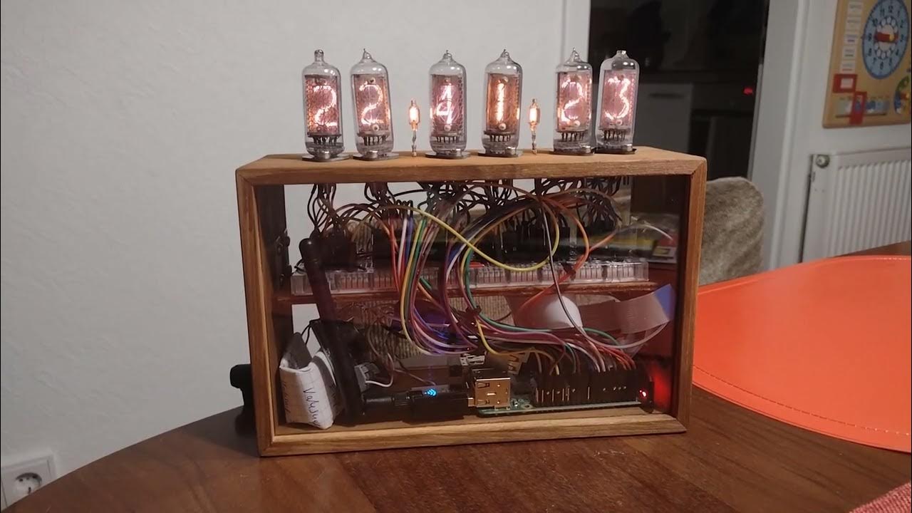 Nixie-tube clock with raspberry pi - YouTube