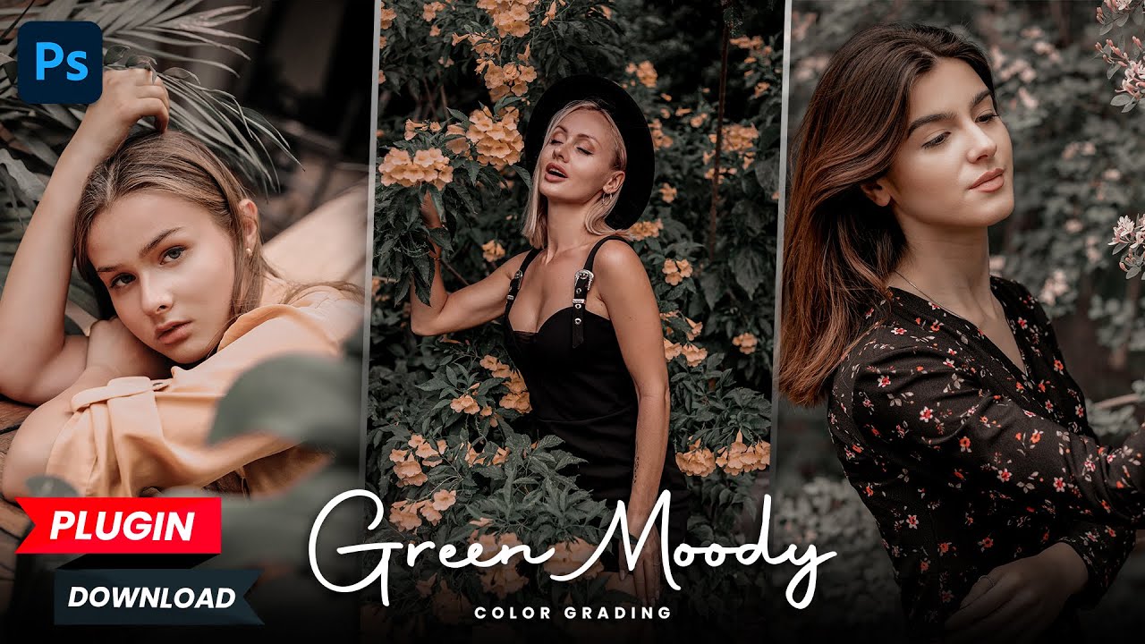 Photoshop Color Grading Preset Download | Green Moody Color Grading in ...