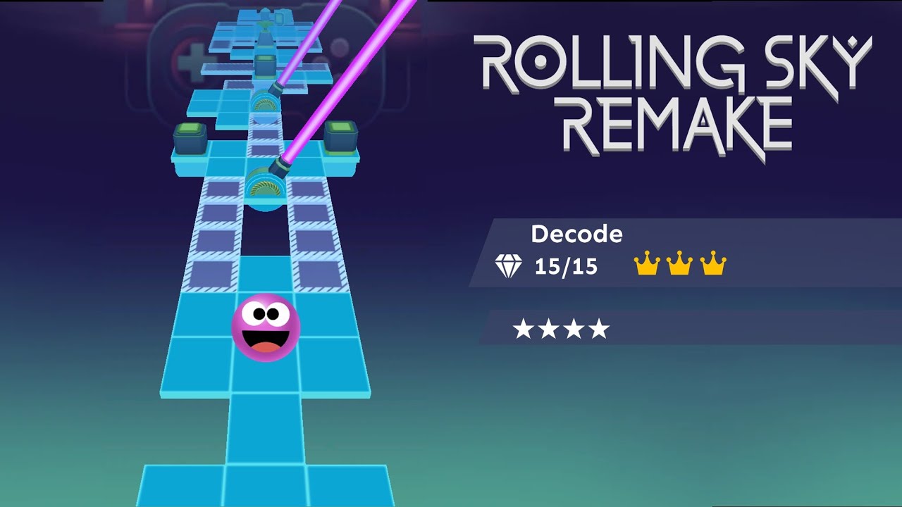 「Rolling Sky Remake」Level 28 - Decode ★★★★ - YouTube
