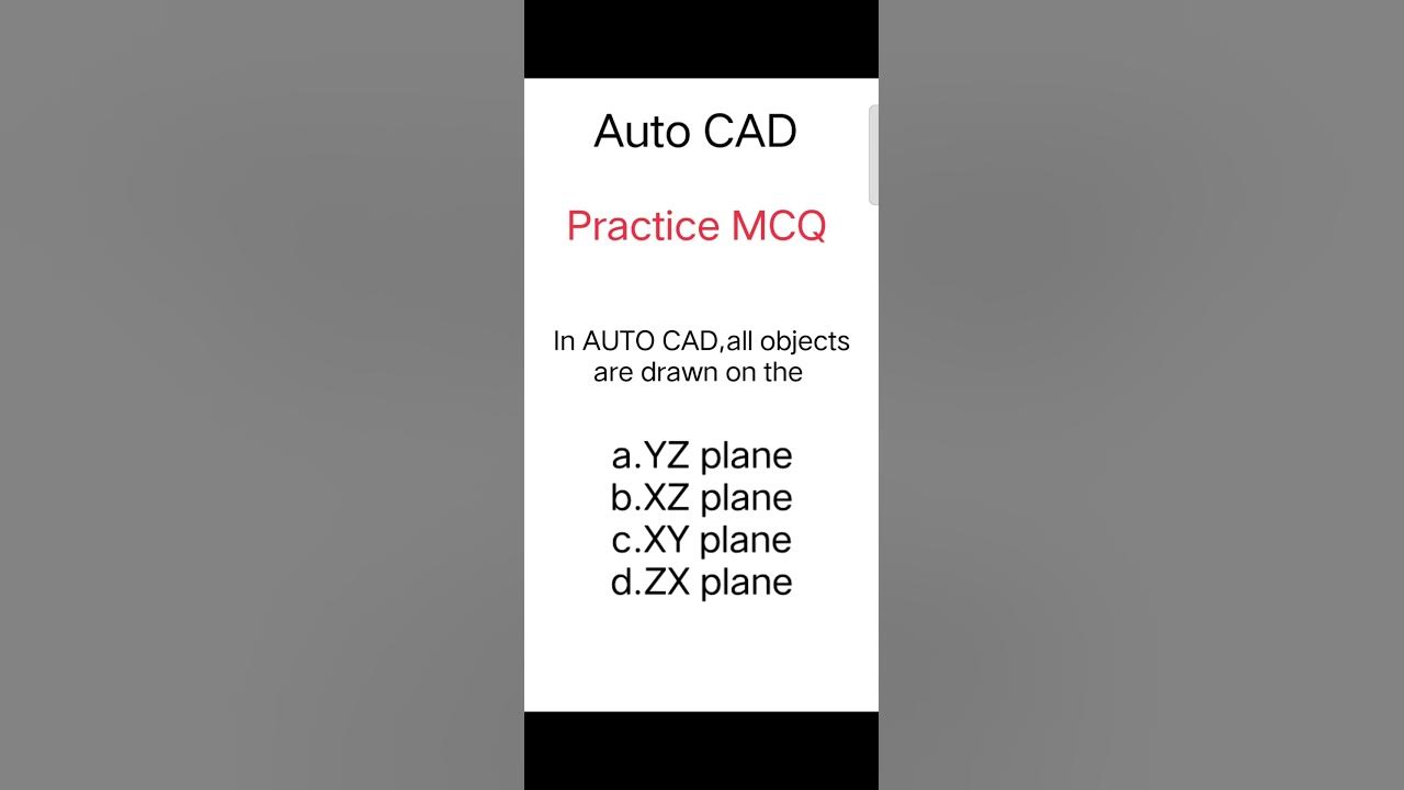 Auto cad MCQ #tpa #autocad #tcs_pattern - YouTube