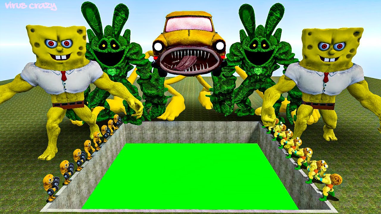 BIG HOLE TOXIC | CAR EATER TAPES vs RABBIT GOLEM FAMILY in Garry's Mod ...