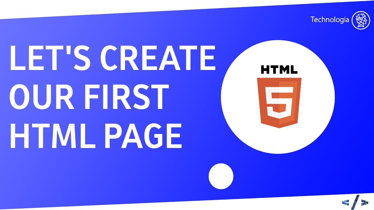 LET'S CREATE OUR FIRST HTML PAGE - YouTube
