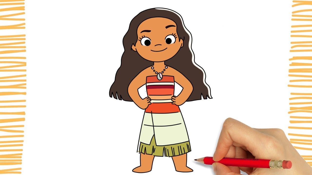 How To Draw MOANA 2 I DISNEY PRINCESS I EASY - YouTube