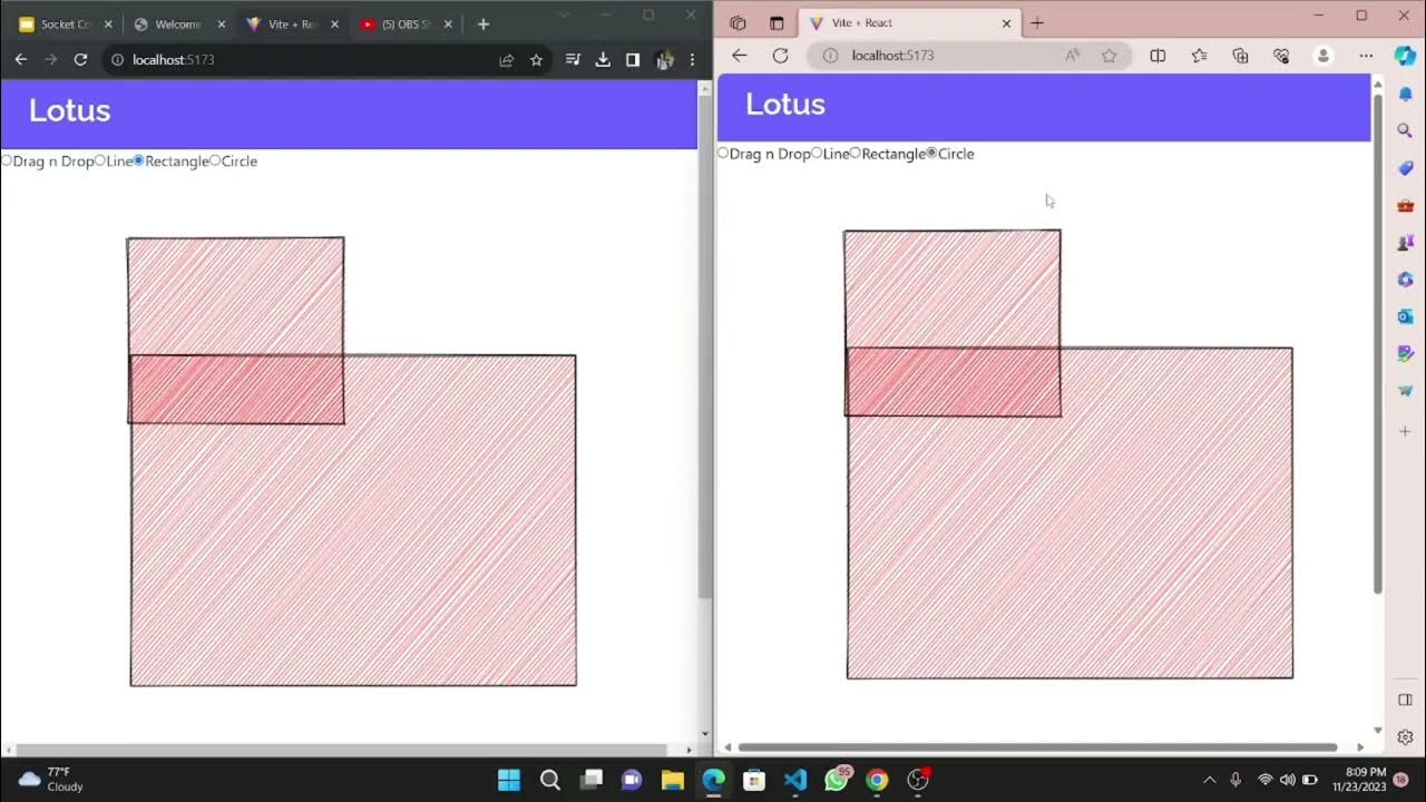 Real time Collaborative Drawing Board, Web Sockets. - YouTube