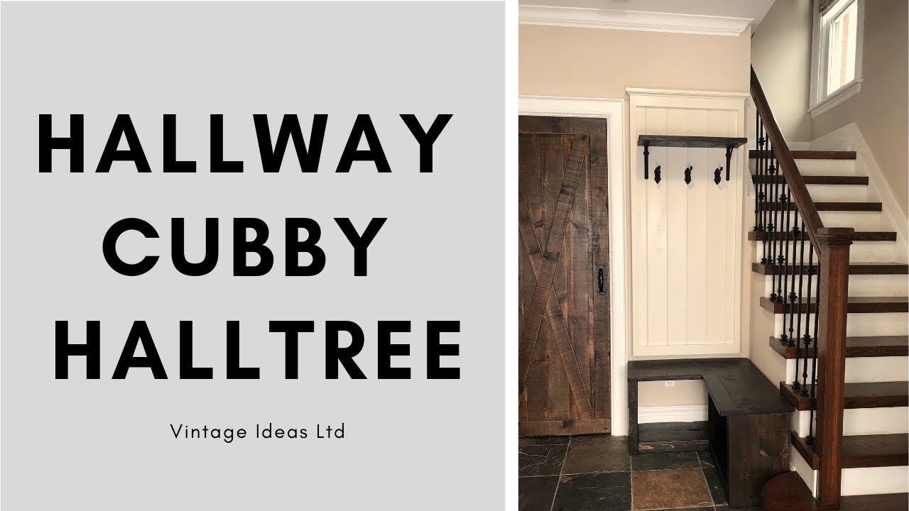 Building and Installing HallTree Cubby with Bench! - YouTube