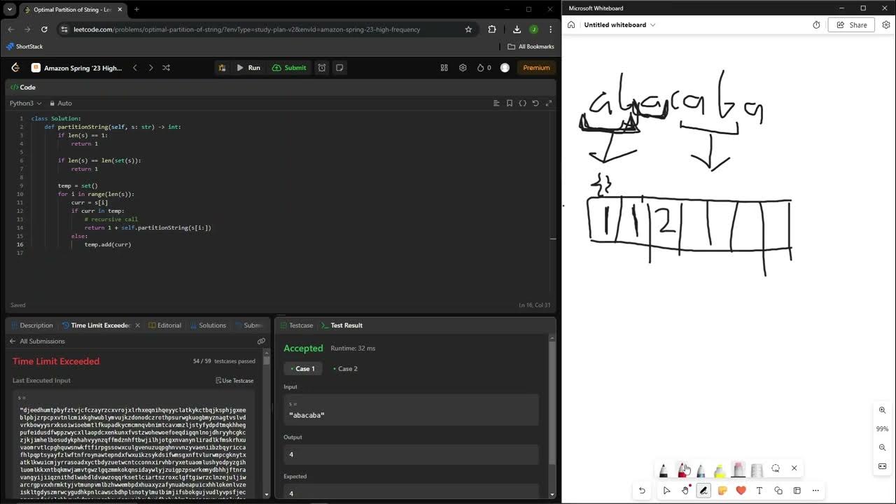 2405. Optimal Partition of String - YouTube