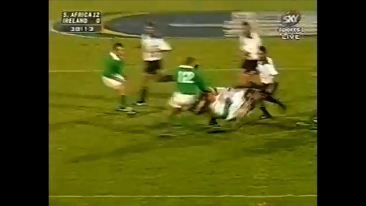 Pieter Muller huge tackle on Eric Elwood - YouTube