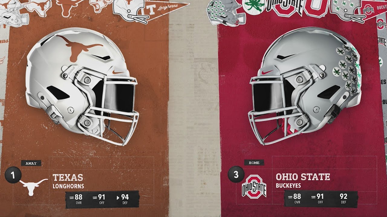 Texas vs Ohio State Simulation || 2025 CFP SEMIFINAL REMATCH - YouTube