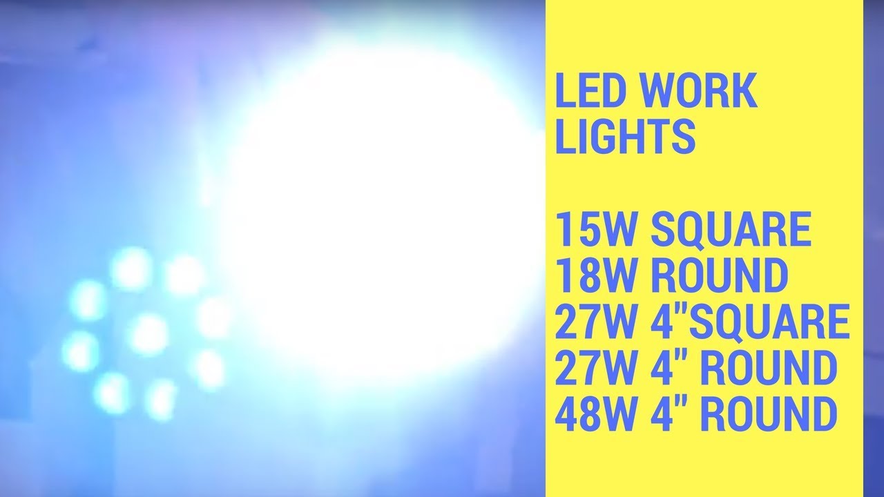 LED Outfitters LED OFF Road Lights: LED WORK LIGHTS - YouTube