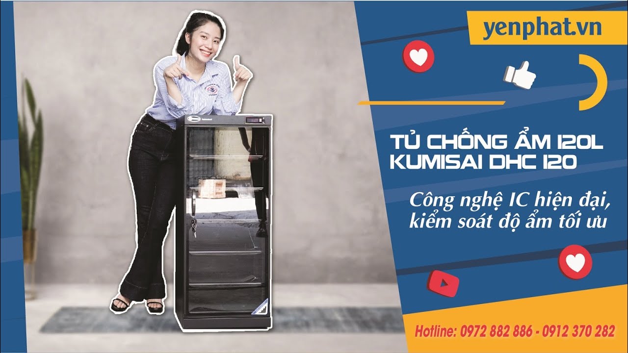 TỦ CHỐNG ẨM 120L KUMISAI DHC 120 - công nghệ IC hiện đại, kiểm soát độ ...