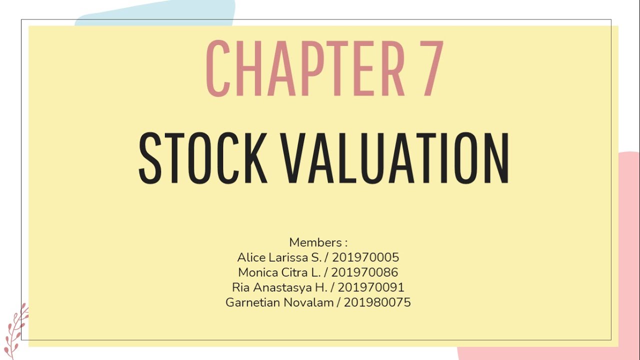 Manajemen Keuangan Lanjutan Chapter 7 - Stock Valuation - YouTube