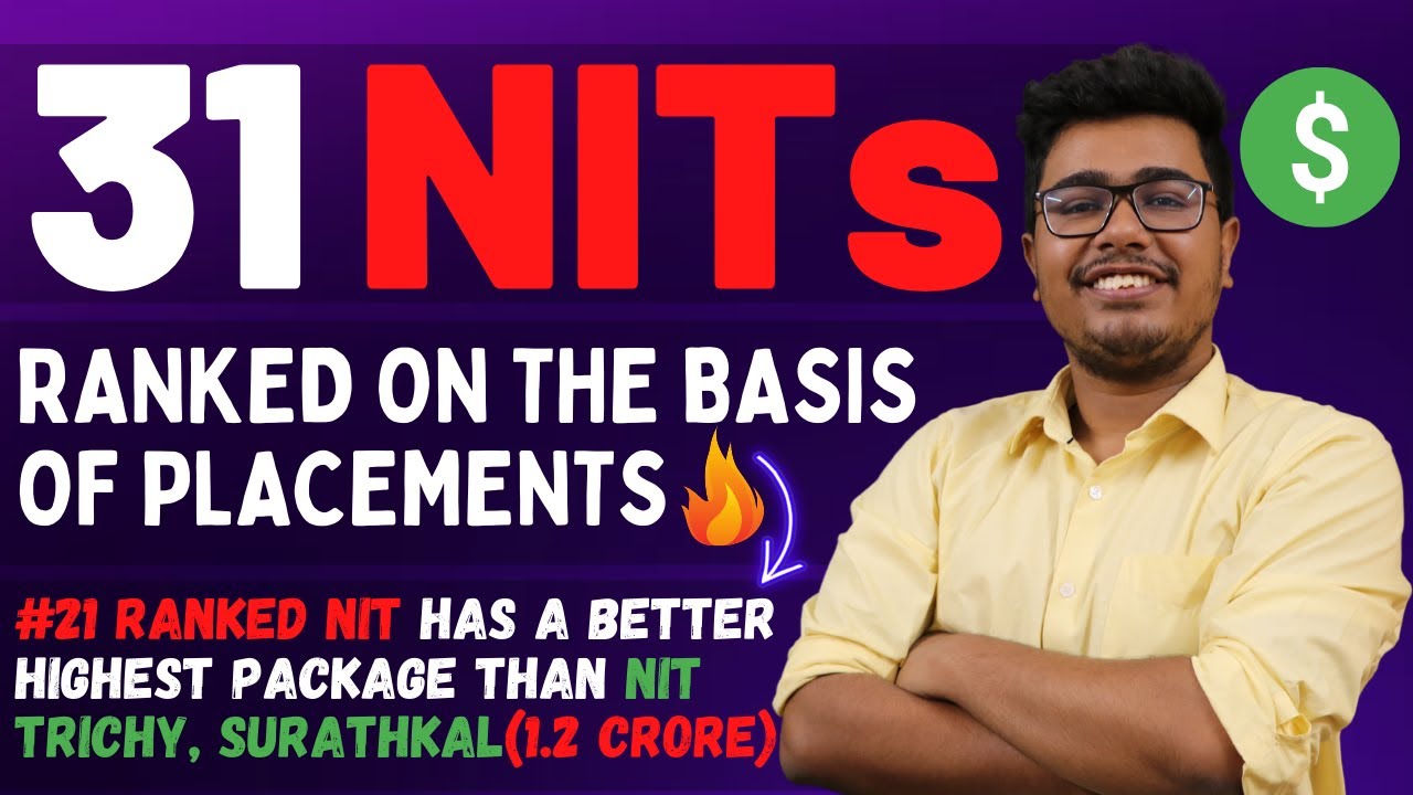 31 NITs of India : Placement Wise Ranking 🔥 | Some average NITs have 50 ...