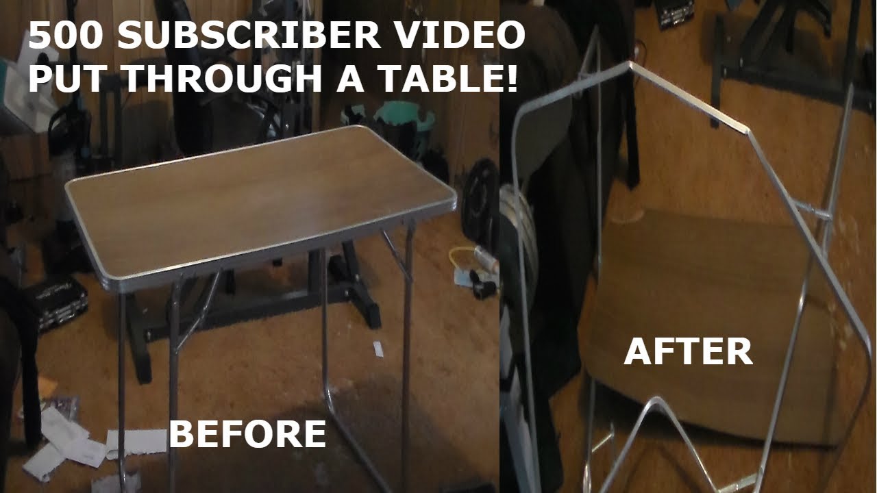 500 SUBSCRIBE VIDEO! I GET PUT THROUGH A TABLE! WRESTLING STUNTS! - YouTube