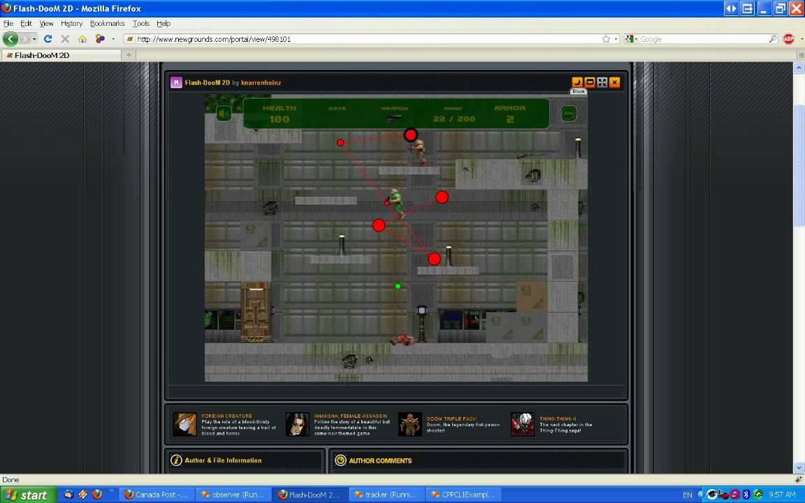 Mirametrix Eye tracking - Side scrolling flash game (Doom) - YouTube