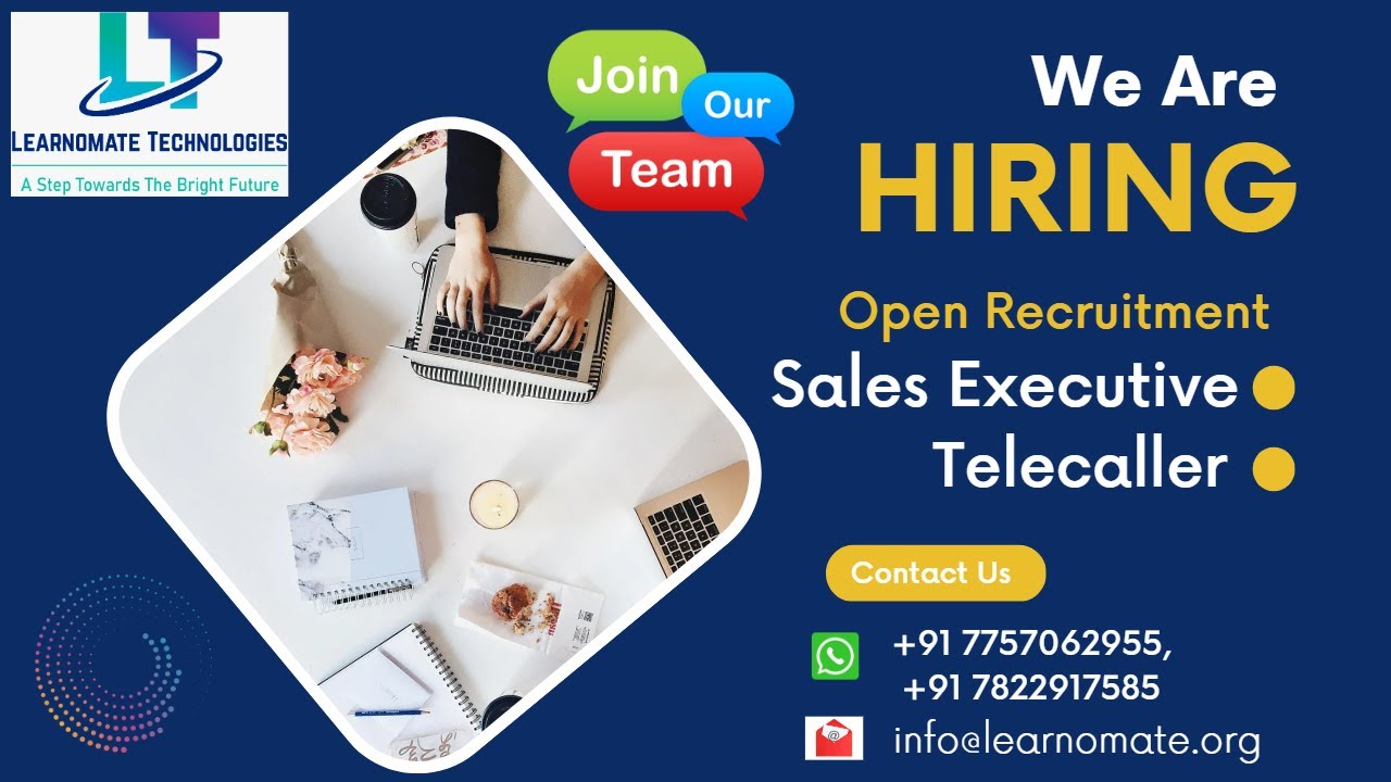 Hiring Sales executive and Telecaller.| Learnomate Technologies - YouTube