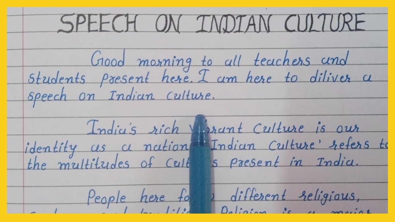 Speech on Indian culture | 20 lines Essay on Indian culture | with ...