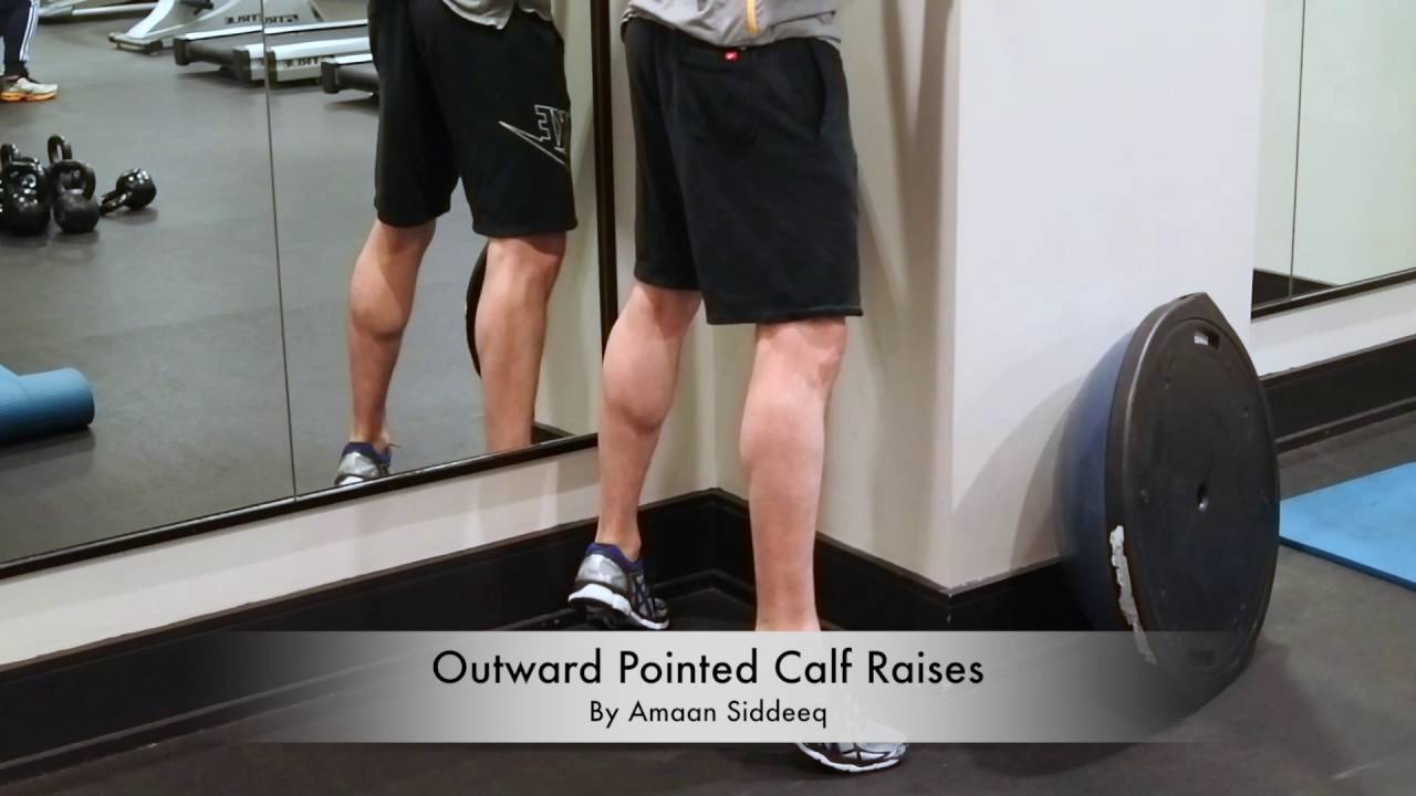 Outward Pointed Calf Raises - YouTube