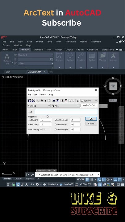 ArcText in AutoCAD | AutoCAD Tutorial #autocadtips #aducation - YouTube