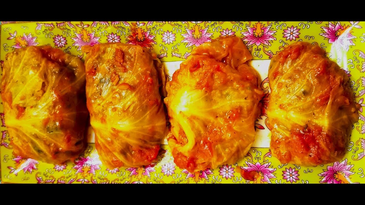 Cabbage stuffing, Dolmeh Kalam, Persian Stuffed Cabbage Leaves top with ...