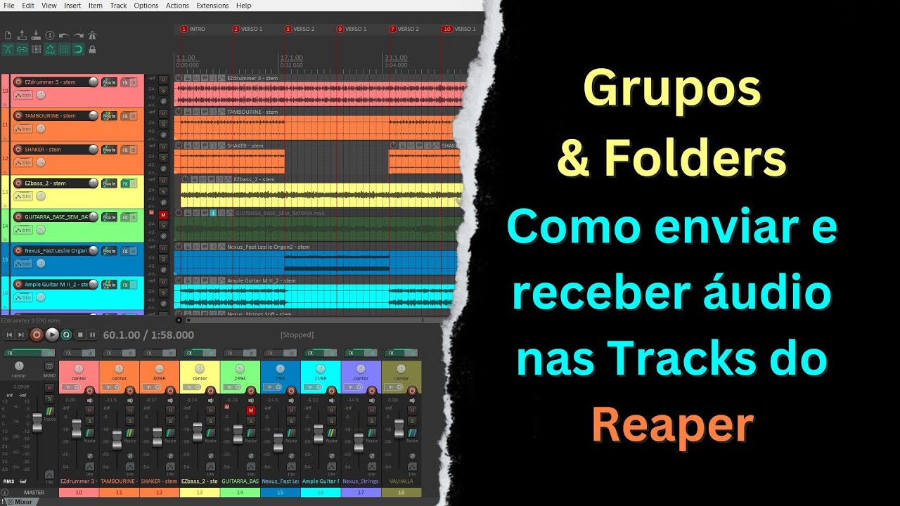 Folders no Reaper - o que vc precisa saber! - YouTube