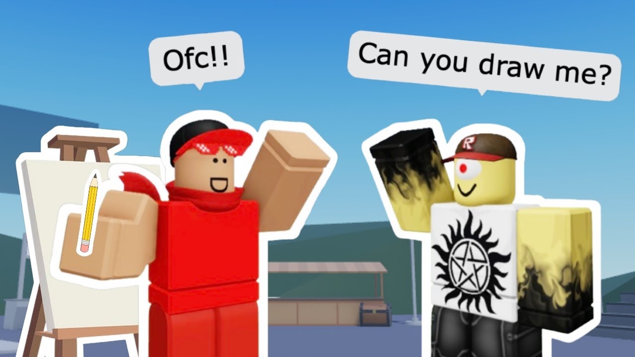 Drawing people in Roblox Rate My Avatar! - YouTube