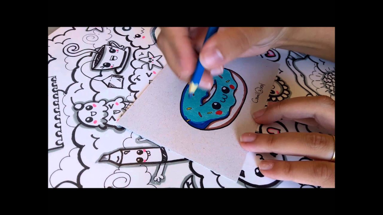 Speed Draw Donuts - Desenhando Donuts Kawaii - YouTube