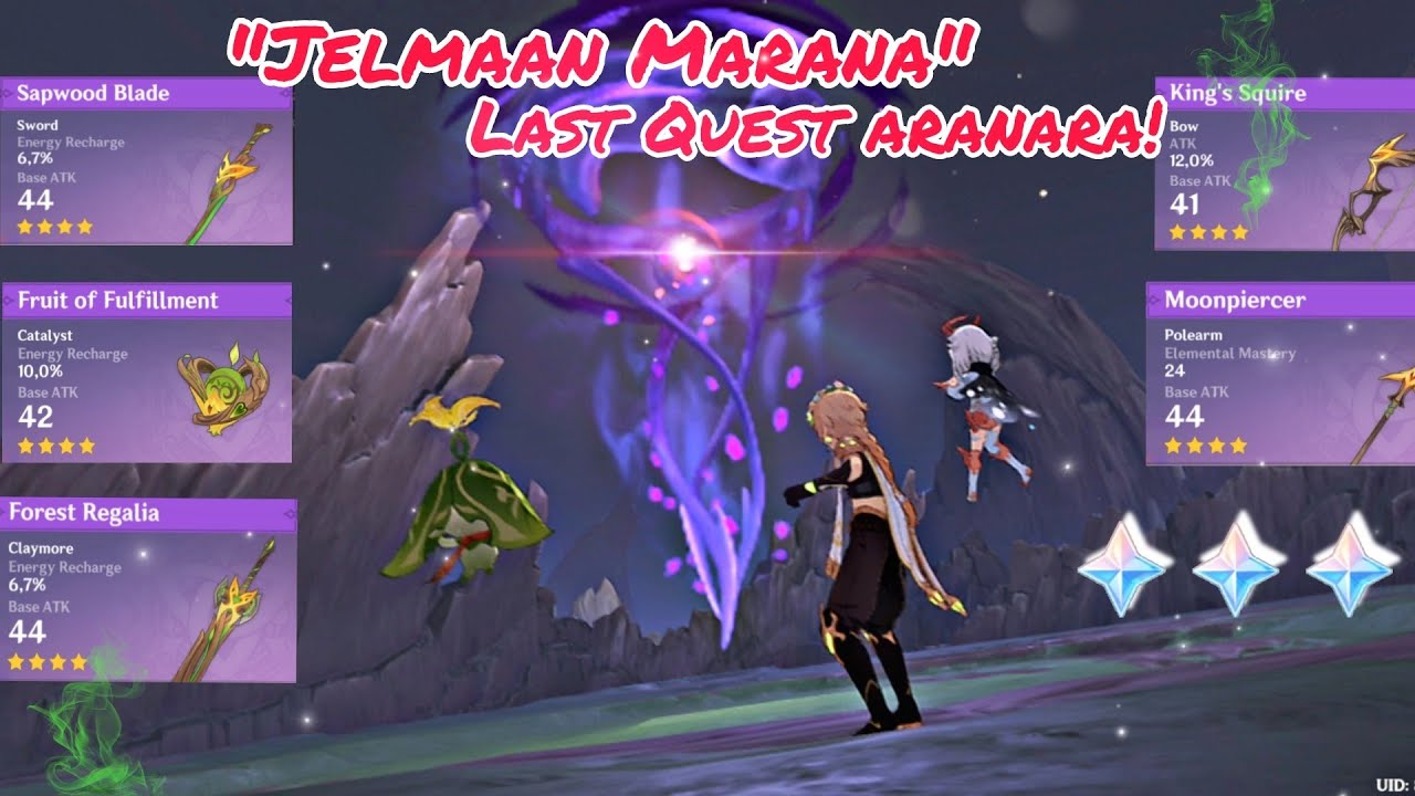 LAST QUEST ARANARA!! dapetin semua blue print Weapon Sumeru. - YouTube